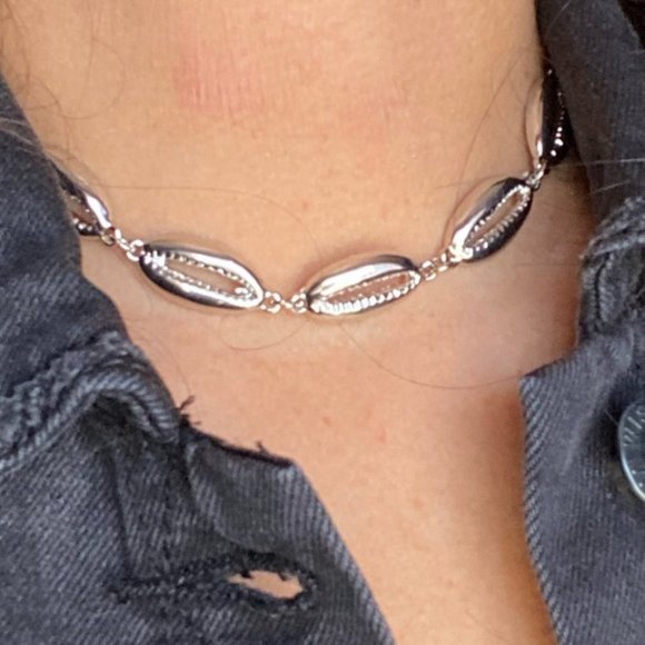 Alquimia | Jewelry | Silver Shell Choker Statement Necklace | Poshmark